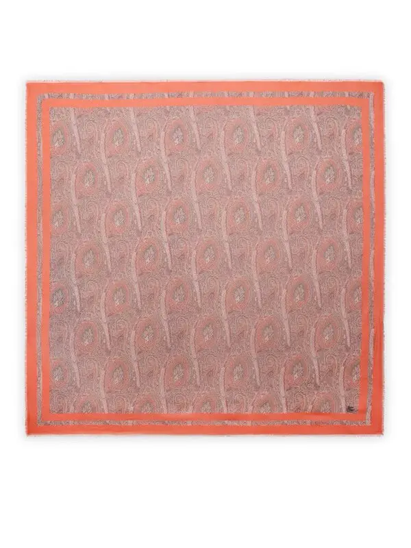 Etro Modal Shawl With Floral Paisley Pattern - Multicolor
