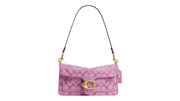COACH X Brain Dead Soft Tabby Shoulder Bag 26 In Signature Jacquard - Brass/fuchsia