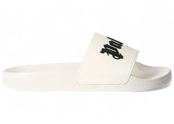 Palm Angels Big Logo Pool Slides - Off White/black