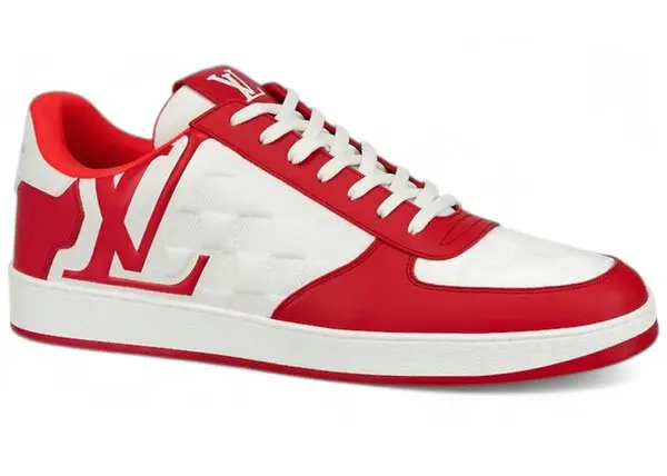 LOUIS VUITTON Rivoli Damier Sneakers - Red/white