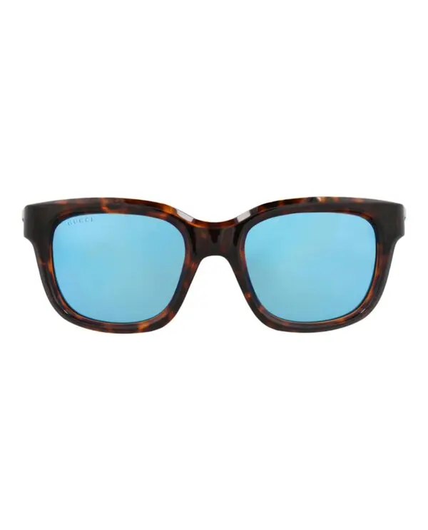 Gucci Squareframe Injection Sunglasses Havana Havana Blue