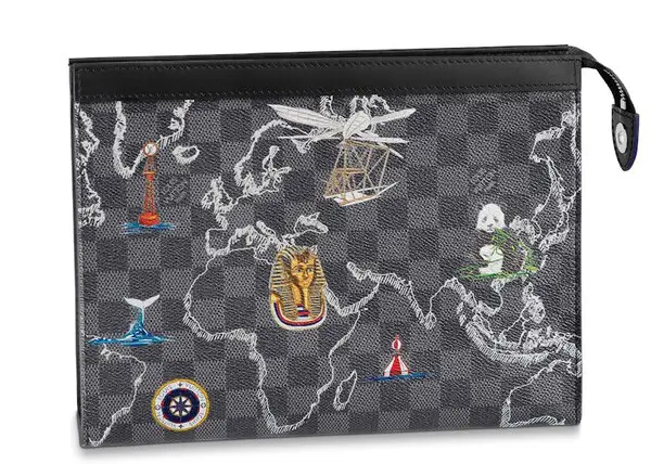 LOUIS VUITTON Pochette Voyage Damier Graphite Map Mm - Grey/black