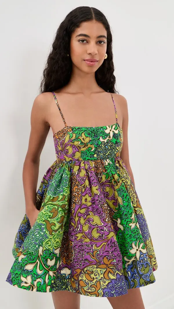 ALEMAIS Marnie Mini Dress With Floral Print And Cut-out Detail