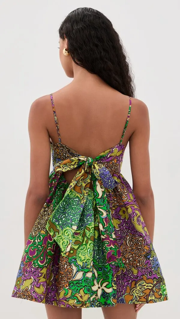 ALEMAIS Marnie Mini Dress With Floral Print And Cut-out Detail