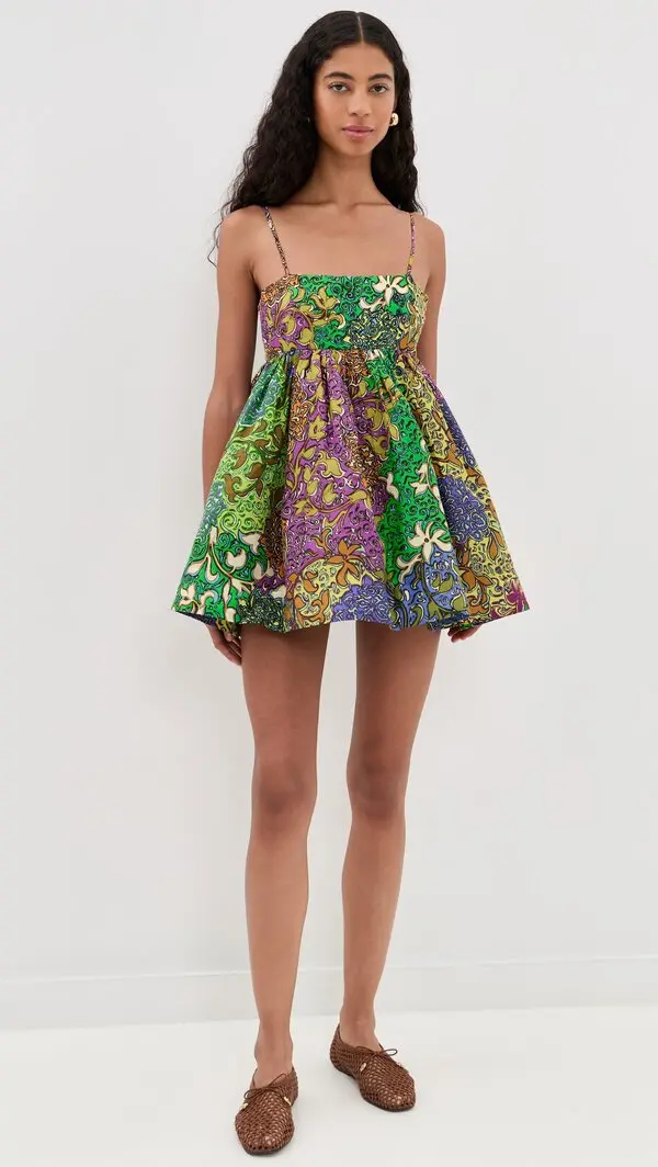 ALEMAIS Marnie Mini Dress With Floral Print And Cut-out Detail
