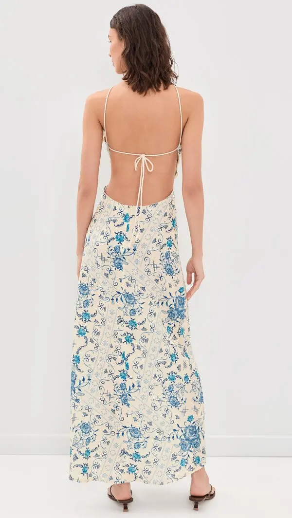 Agua Bendita Indira Halter Maxi Dress