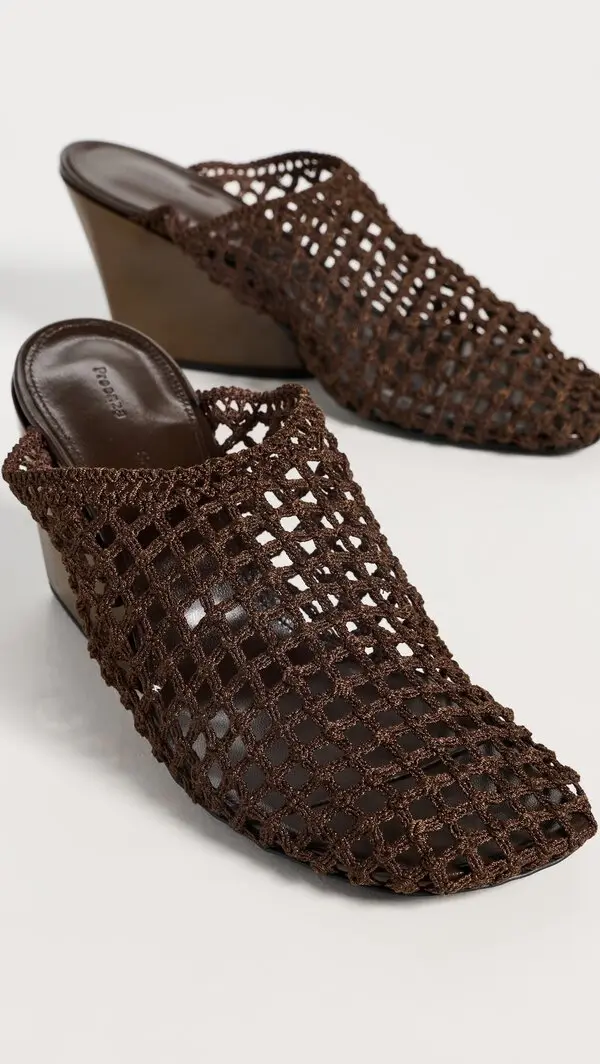Proenza Schouler Slant Crochet Mules