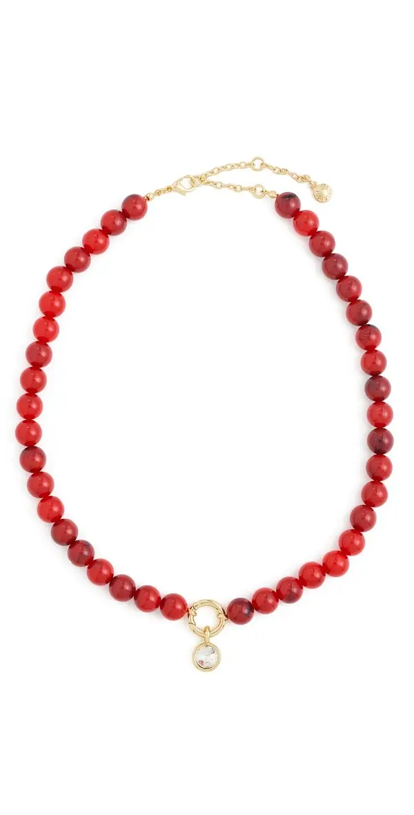 Baublebar Janette Beaded Ring Necklace - Red