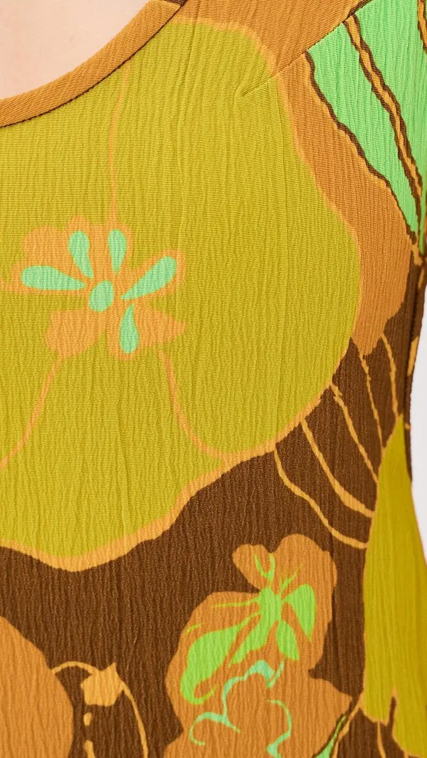 Tibi Kamara Print Racerback Short Dress