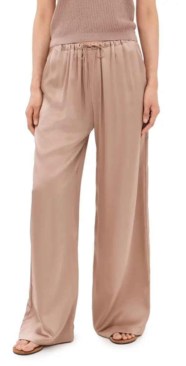 Sablyn Silk Gemma Pull On Straight Leg Pants - Dune