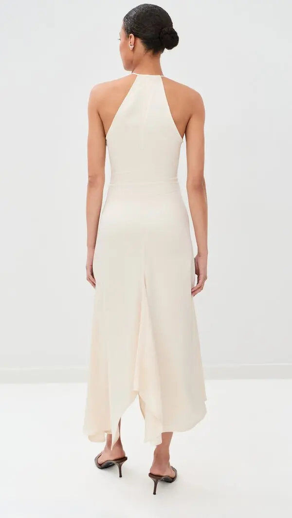 Victoria Beckham Halter Neck Draped Dress