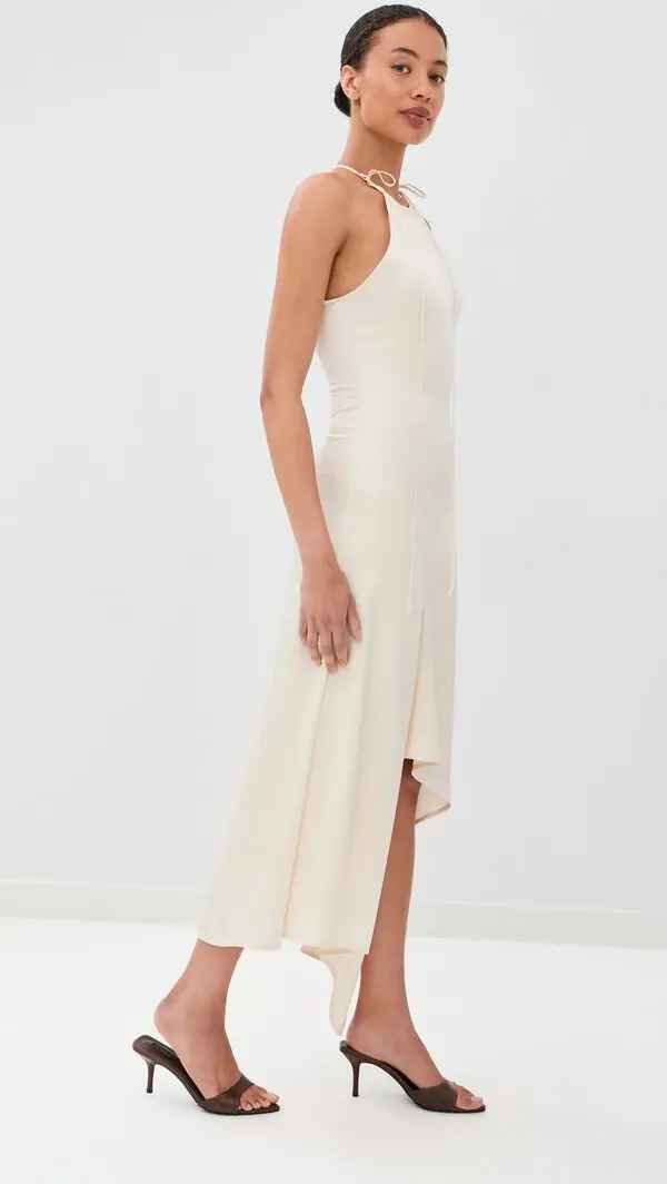Victoria Beckham Halter Neck Draped Dress