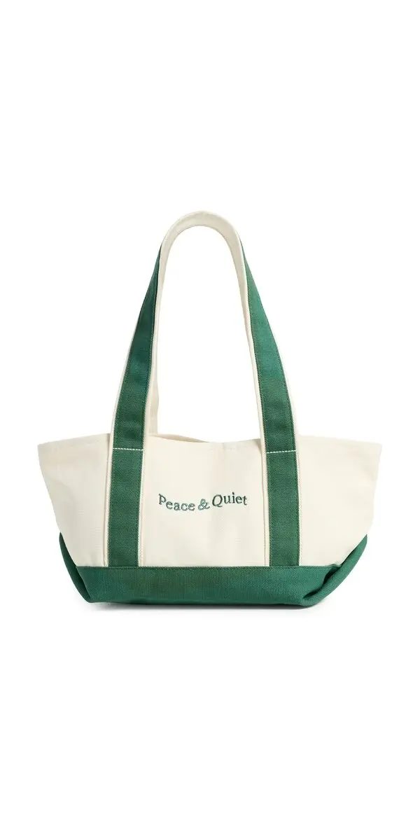 MUSEUM OF PEACE & QUIET Mini Wordmark Small Boat Tote - Forest