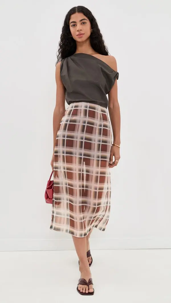 Ba&sh Omar Top Asymmetrical Neckline With Ruched Shoulders