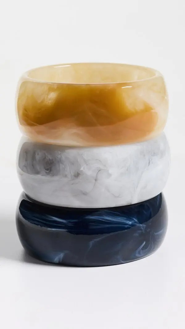 ADINA EDEN Resin Bangle Trio Set