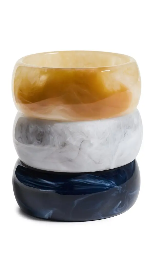 ADINA EDEN Resin Bangle Trio Set