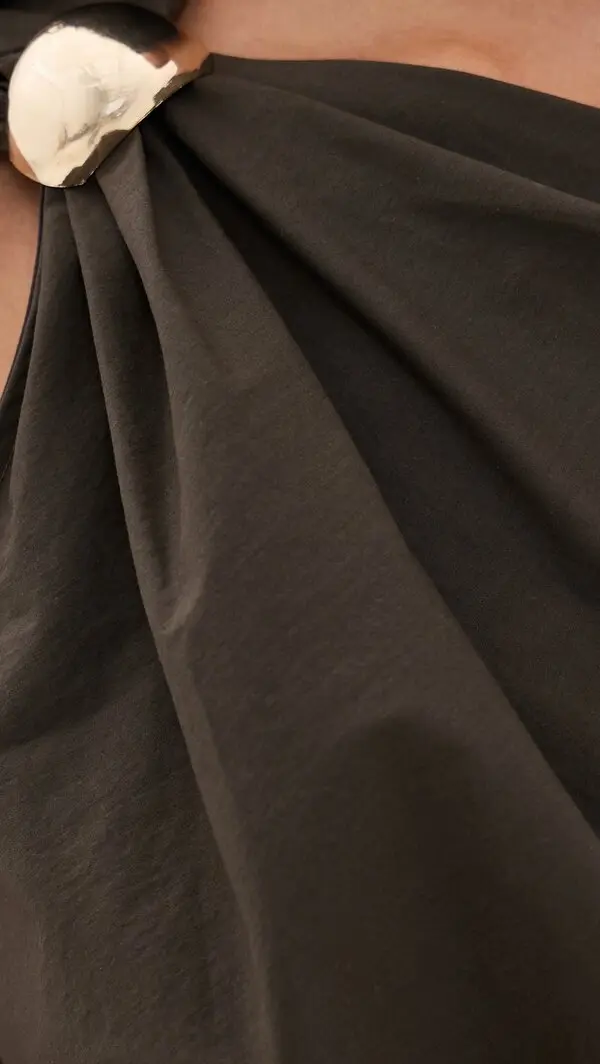 Ba&sh Osiris Dress With Gold-tone Hardware And Ruching