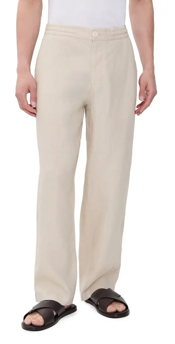 WAX LONDON Glencoe Relaxed Fit Linen Trousers