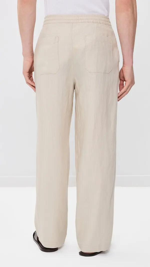 WAX LONDON Glencoe Relaxed Fit Linen Trousers