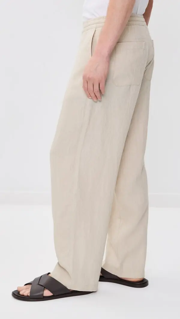 WAX LONDON Glencoe Relaxed Fit Linen Trousers