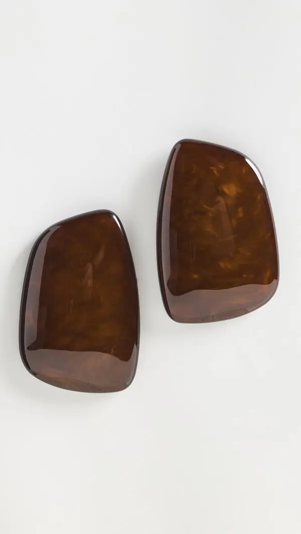 ADINA EDEN Chocolate Natural Shape Stud Earrings