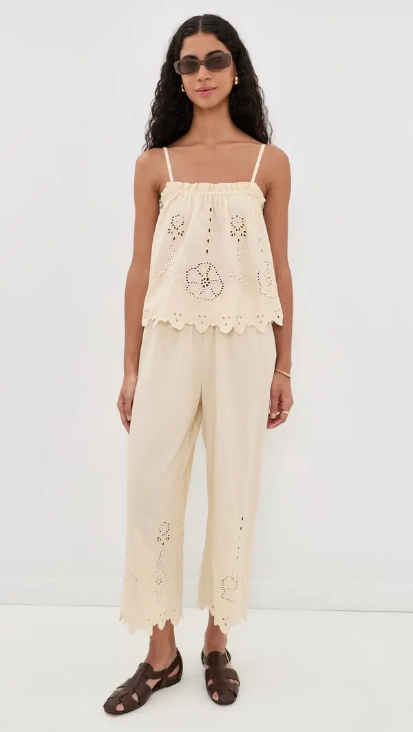 APIECE APART Embroidered Cami Top