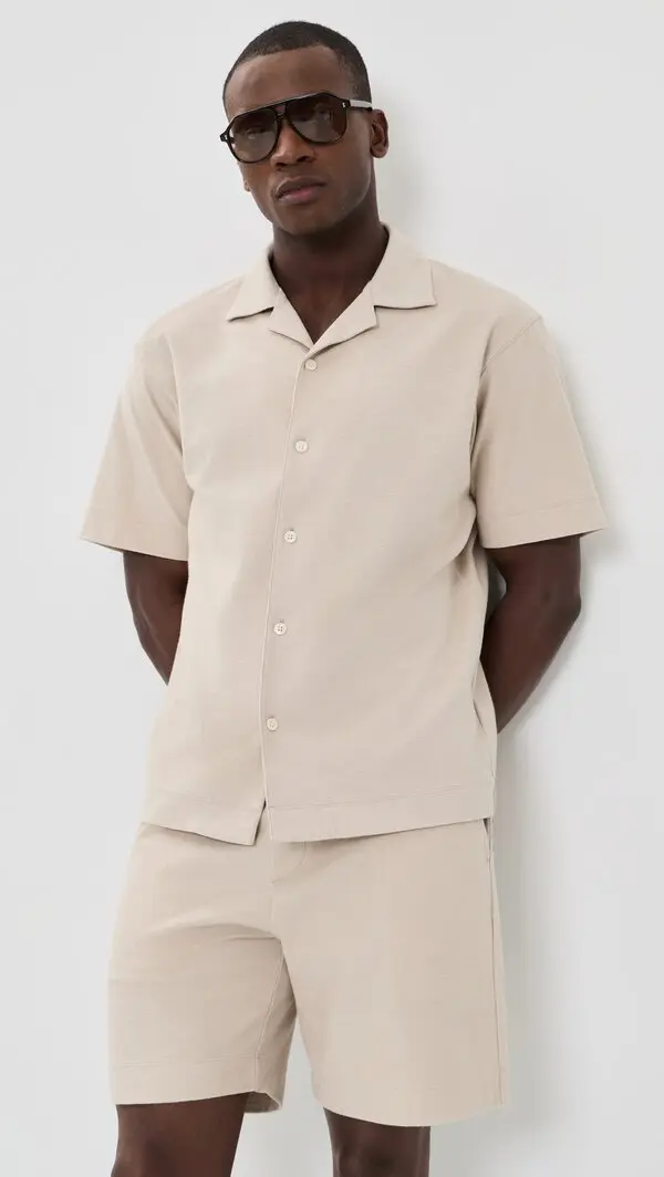 Theory Soft Terry Collar Shirt