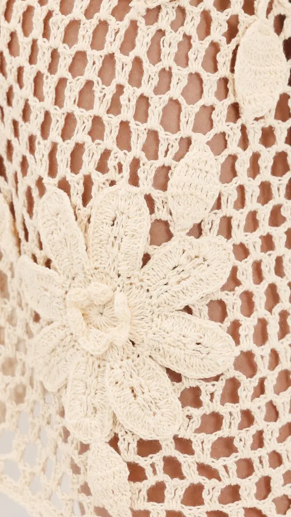 Agua Bendita Rosetta Handmade Crochet Mini Dress