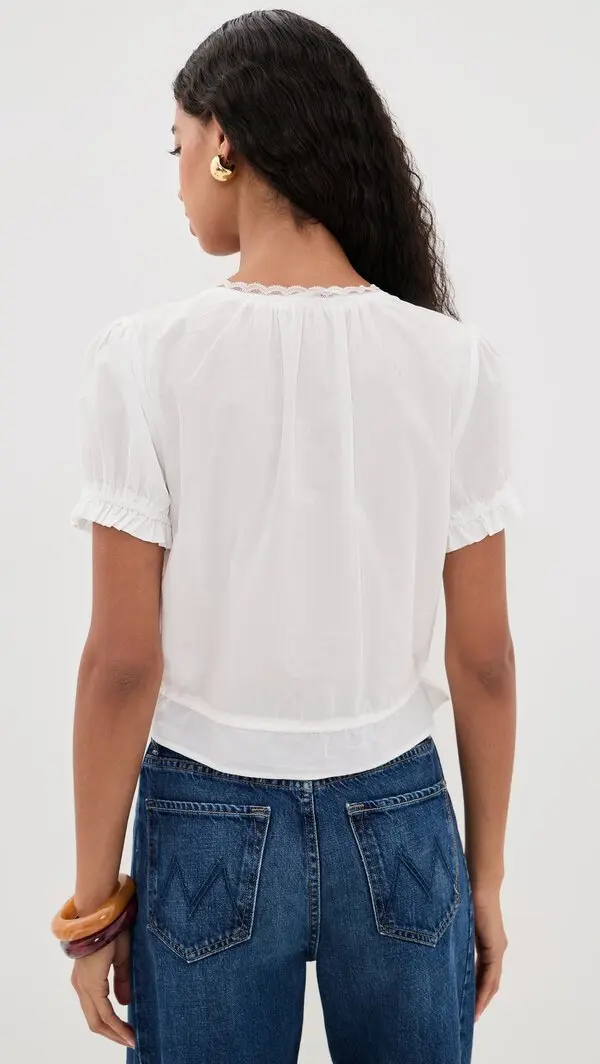 MOTHER The Love Letter Puff Blouse