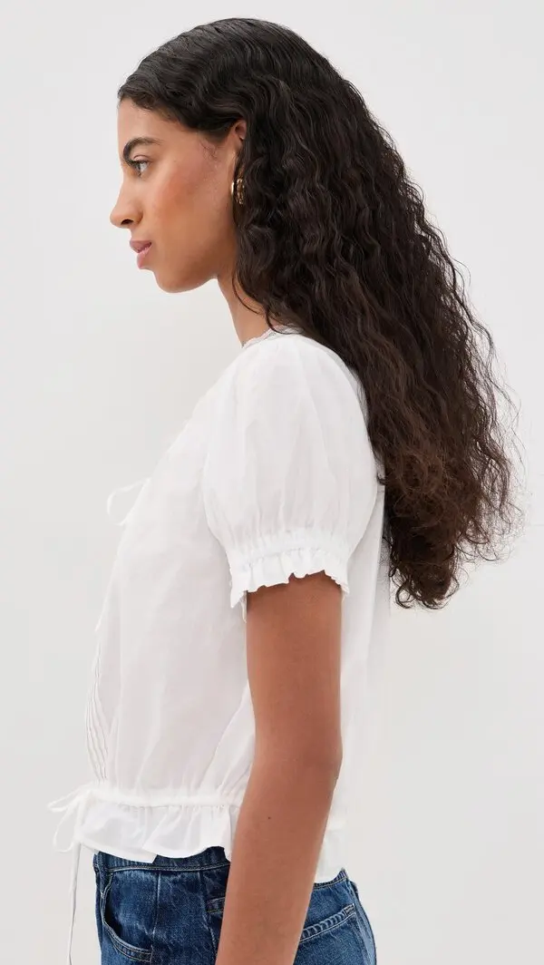 MOTHER The Love Letter Puff Blouse