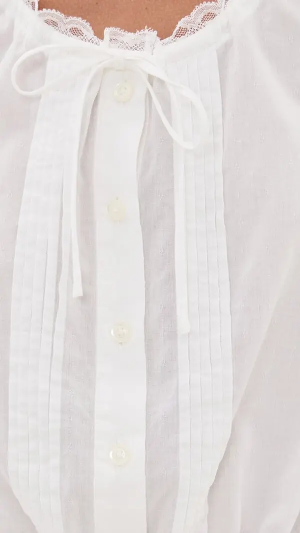 MOTHER The Love Letter Puff Blouse
