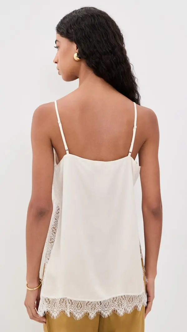 MOTHER The Sweet Talker Tank With Lace Trim