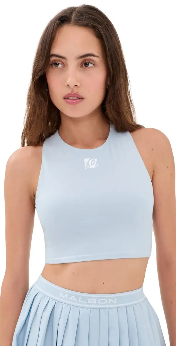 MALBON Crossback Bra Top - Subdued Blue