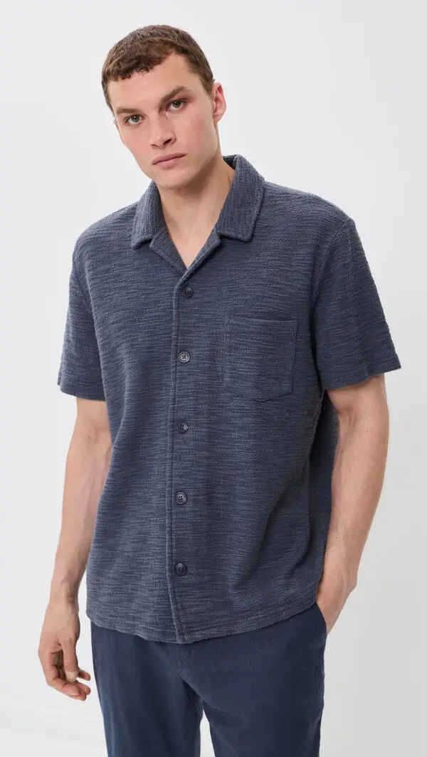 Marine Layer Cam Jacquard Resort Shirt
