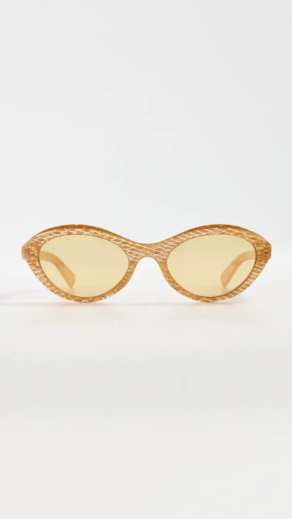 Valentino Garavani Cat Eye Sunglasses - Gold/yellow
