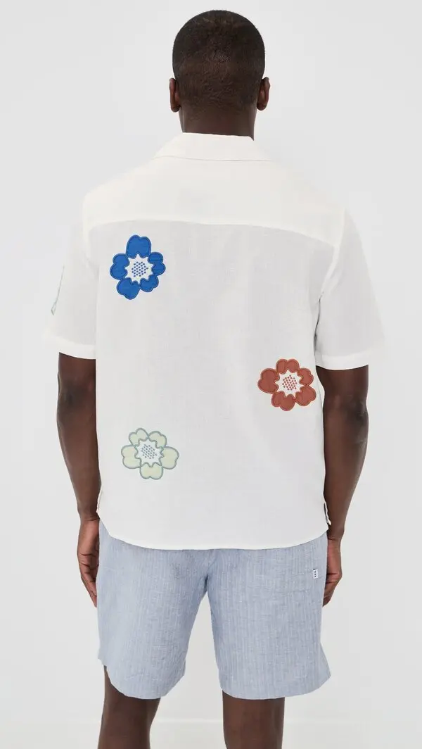 WAX LONDON Didcot Applique Floral Shirt