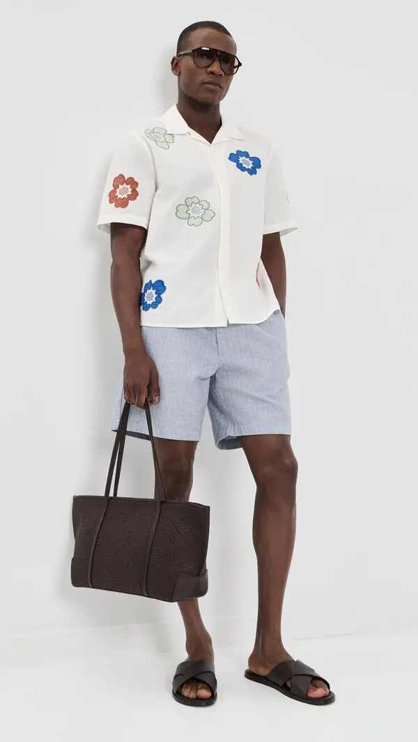 WAX LONDON Didcot Applique Floral Shirt
