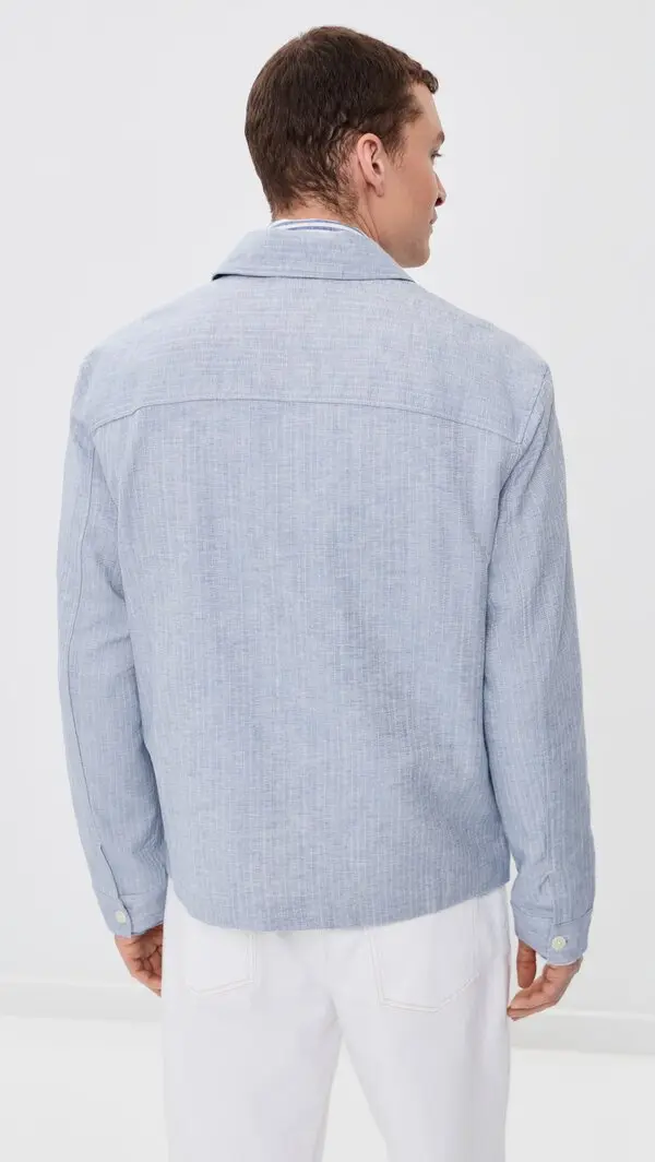 WAX LONDON Eldon Cotton Linen Herringbone Jacket