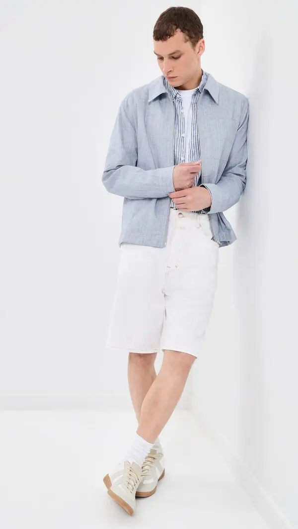 WAX LONDON Eldon Cotton Linen Herringbone Jacket