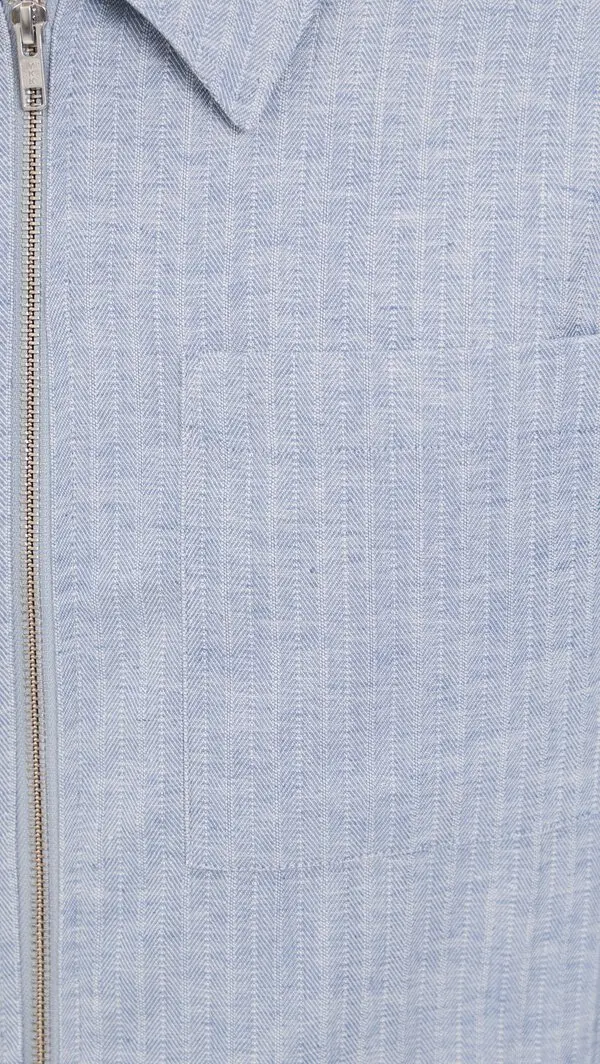 WAX LONDON Eldon Cotton Linen Herringbone Jacket