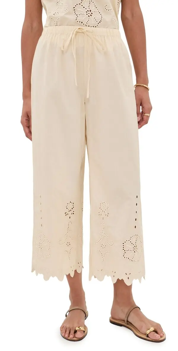 APIECE APART Embroidered Kari Pull On Pants