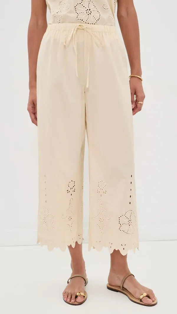 APIECE APART Embroidered Kari Pull On Pants