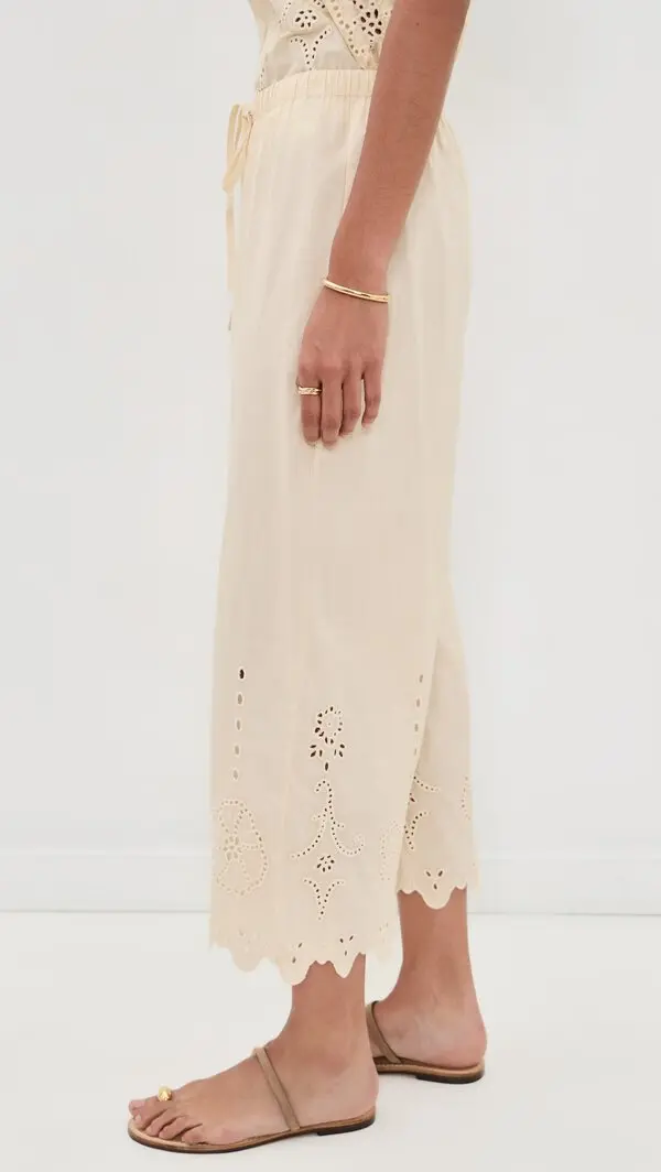 APIECE APART Embroidered Kari Pull On Pants
