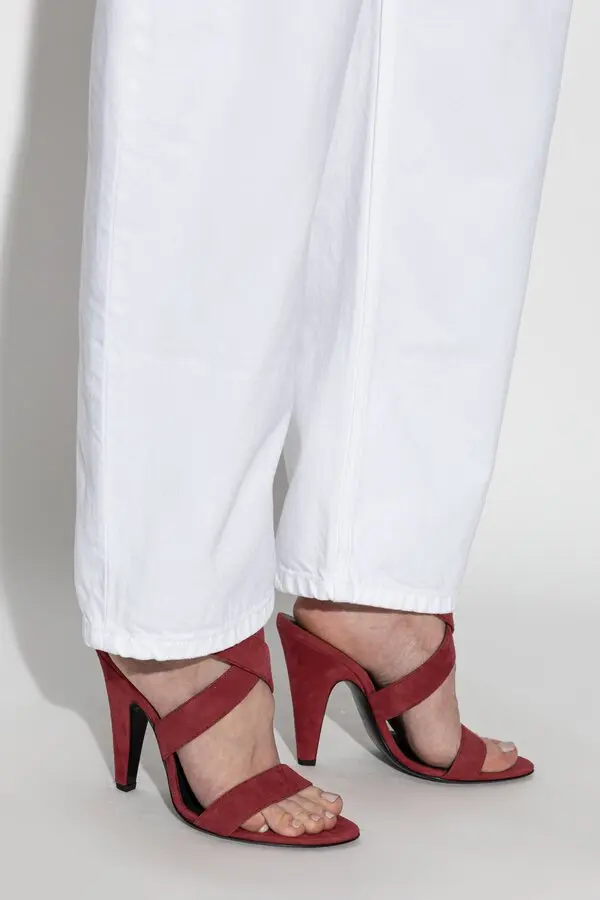Alaïa Suede Heeled Sandals