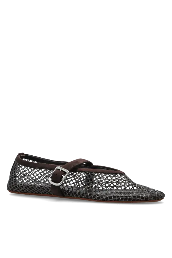 Alaïa Ballet Flats With Shimmering Crystals