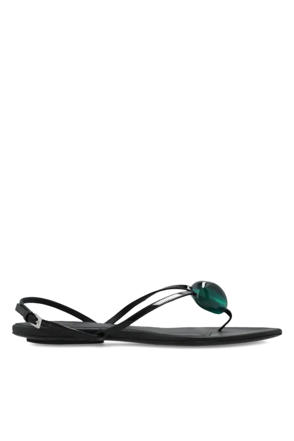 Alaïa Leather Sandals With An Appliqu