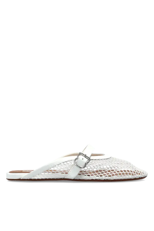 Alaïa Slides With A Strap - White