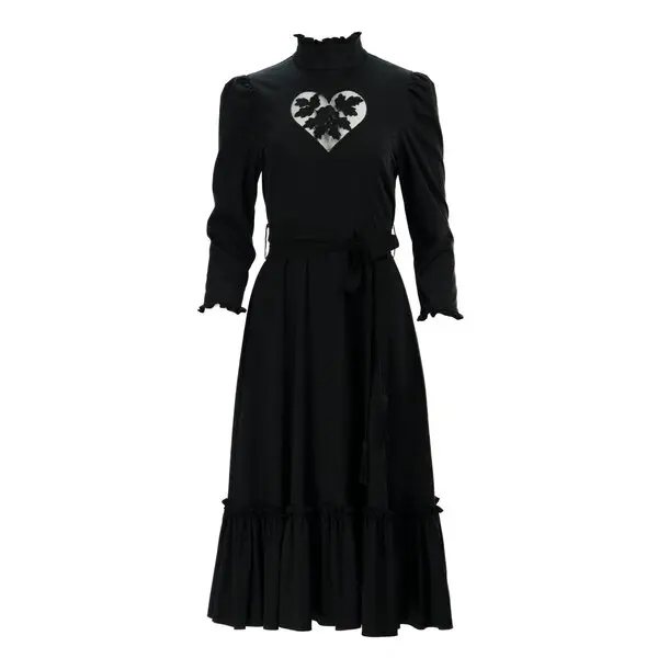 KRISTINIT Heart "sirsna" Dress - Black