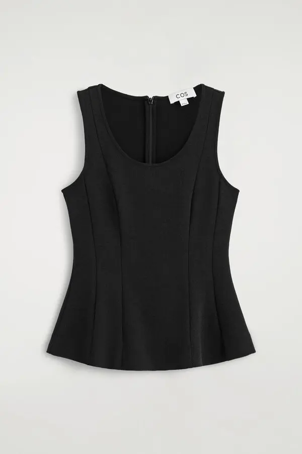 Cos Sculpted Paneled Jersey Top