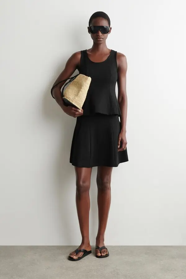 Cos Sculpted Paneled Jersey Top